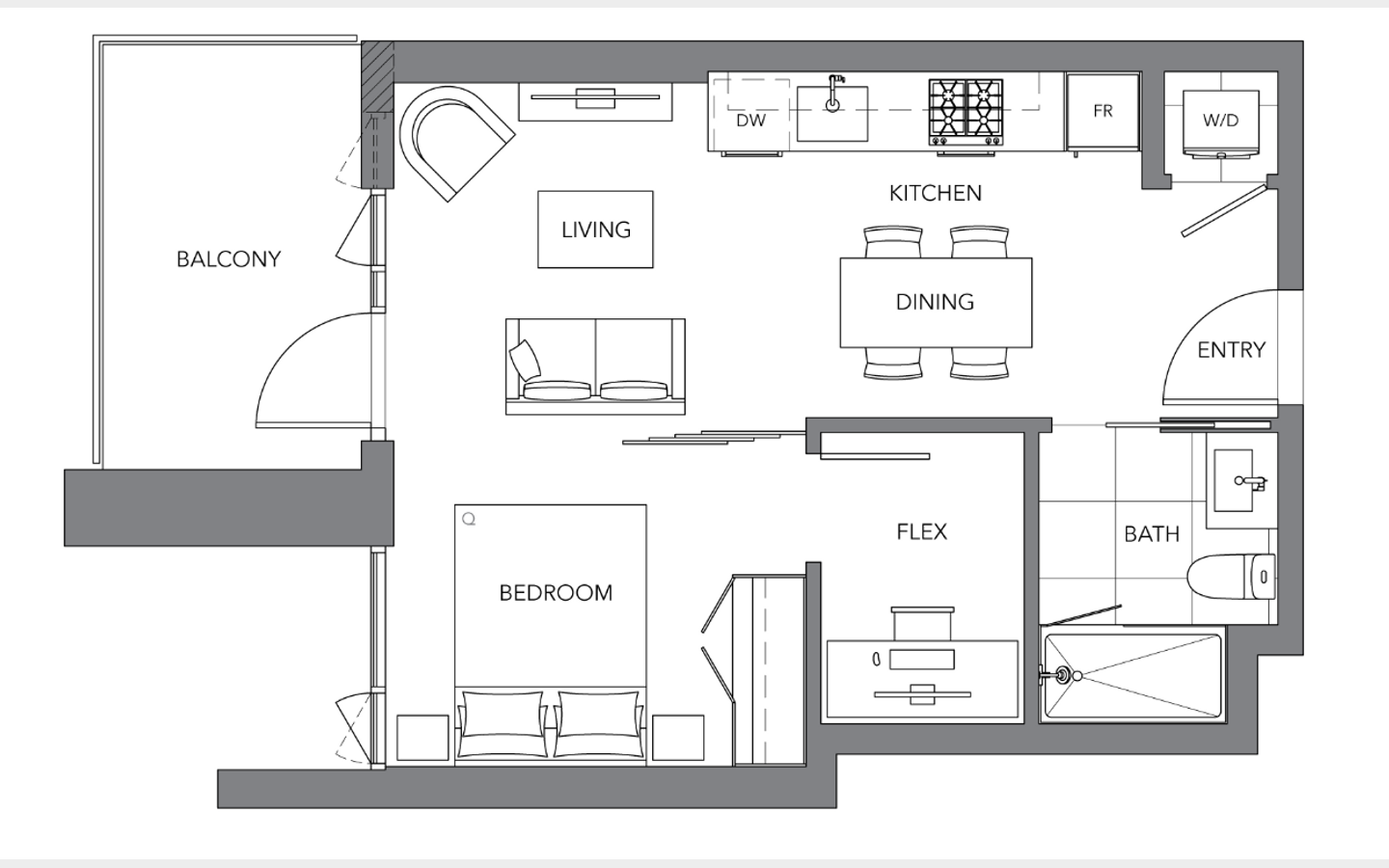Vancouver Condo Floor Plans Yaletown Condo For Sale: 2 Bedroom 757